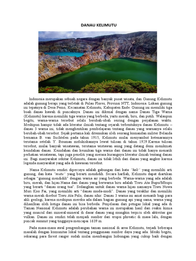 Danau Kelimutu | PDF