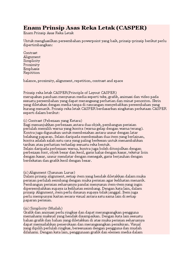 Enam Prinsip Asas Reka Letak | PDF | Seni