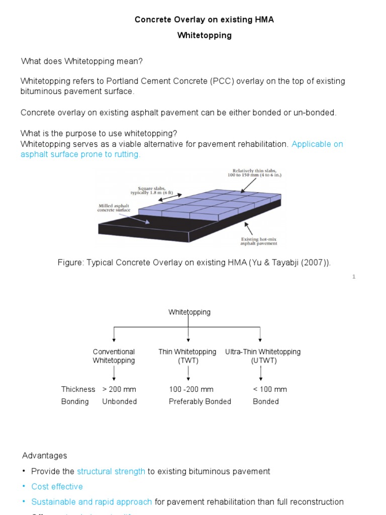 White Topping | Download Free PDF | Road Surface | Road