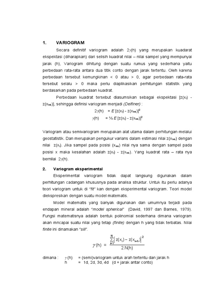 Definisi dan Analisis Variogram | PDF