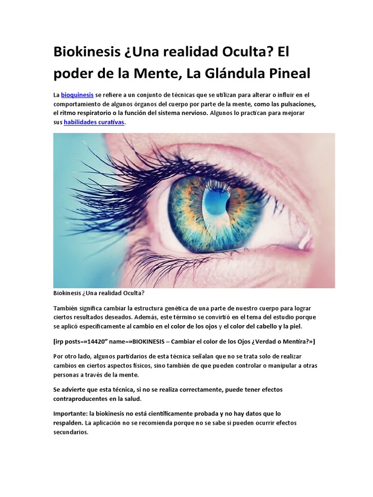 Biokinesis | PDF | Color de los ojos | Mente