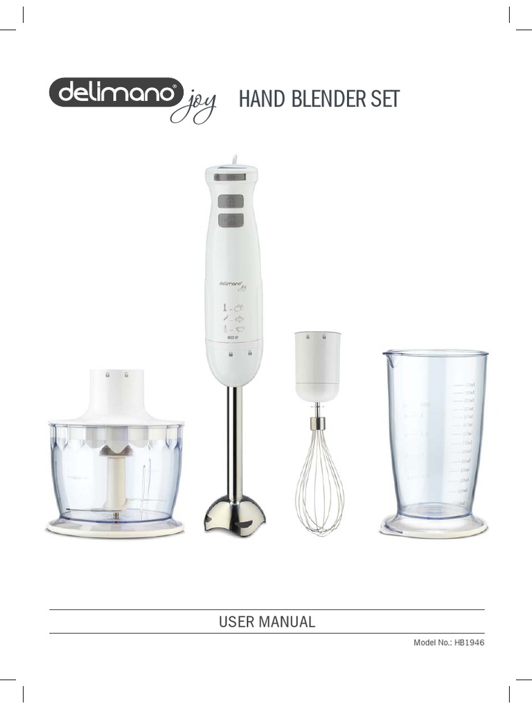 HAND BLENDER SET Delimano | PDF | Dishwasher | Electrical Connector