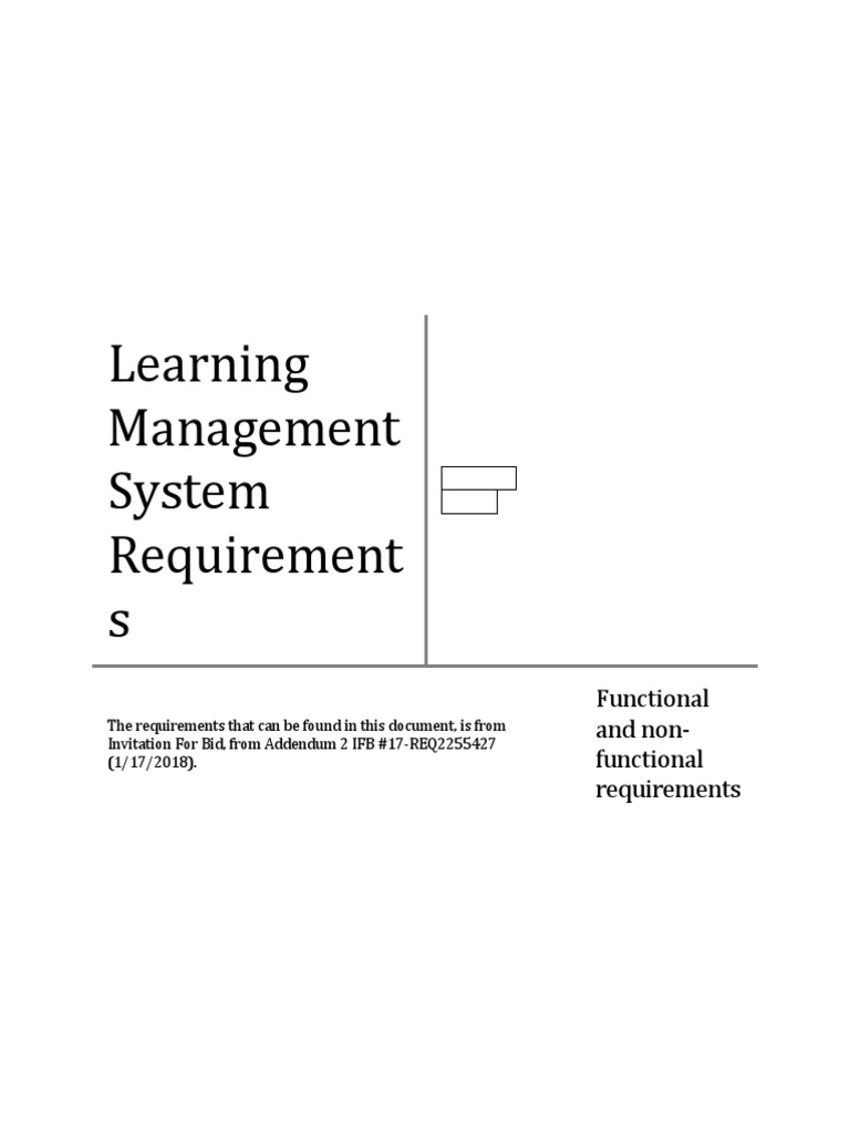 [Learning Management System Requirements Overview] | PDF | Educational ...
