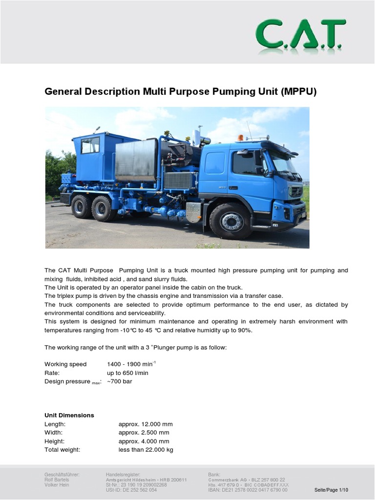 Technical Description MPPU | PDF | Pump | Transmission (Mechanics)