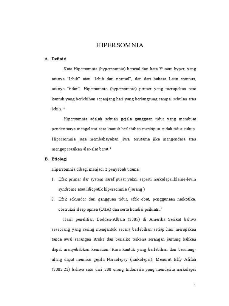 HIPERSOMNIA | PDF