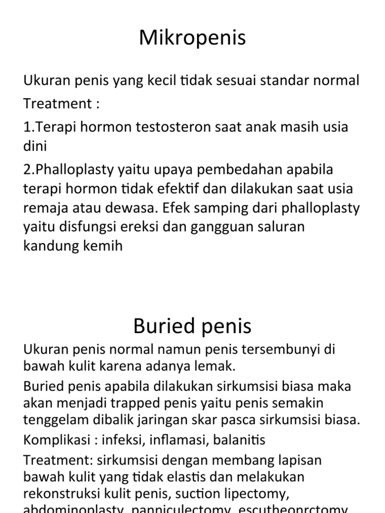 Mikropenis, Buried Penis, Aphallia, Webbed Penis | PDF