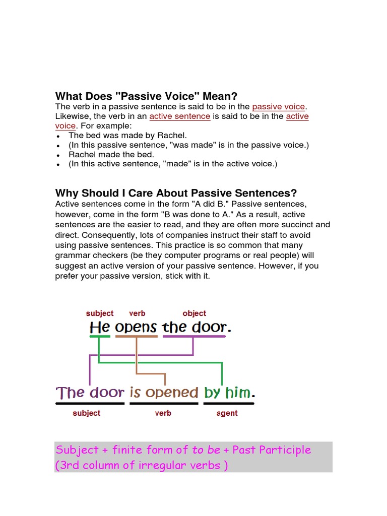 2 Passive Voice Intro | PDF | Verb | Grammatical Conjugation