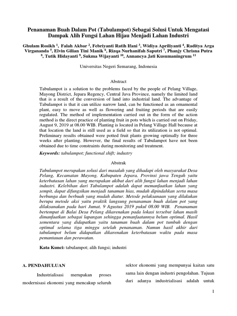 Artikel Tabulampot | PDF | Teknologi & Rekayasa