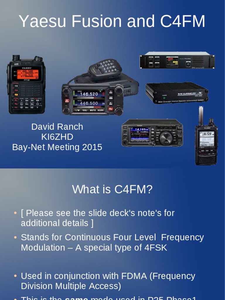 Yaesu Fusion and c4fm v7 | PDF | Frequency Modulation | Channel Access ...
