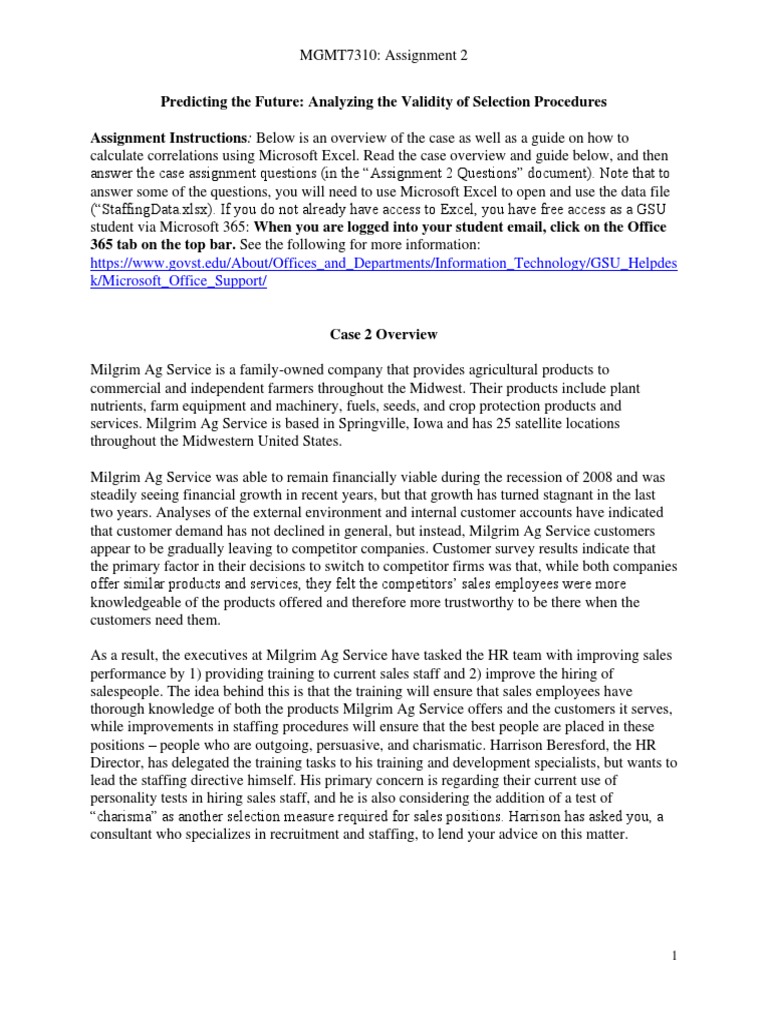 Case 2 - Predicting The Future | PDF | Career & Growth | Business