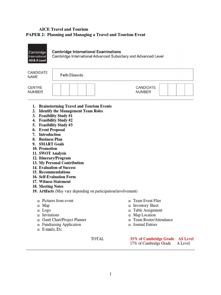 Aice travel and tourism paper 2 examples | Insiderpuj.com