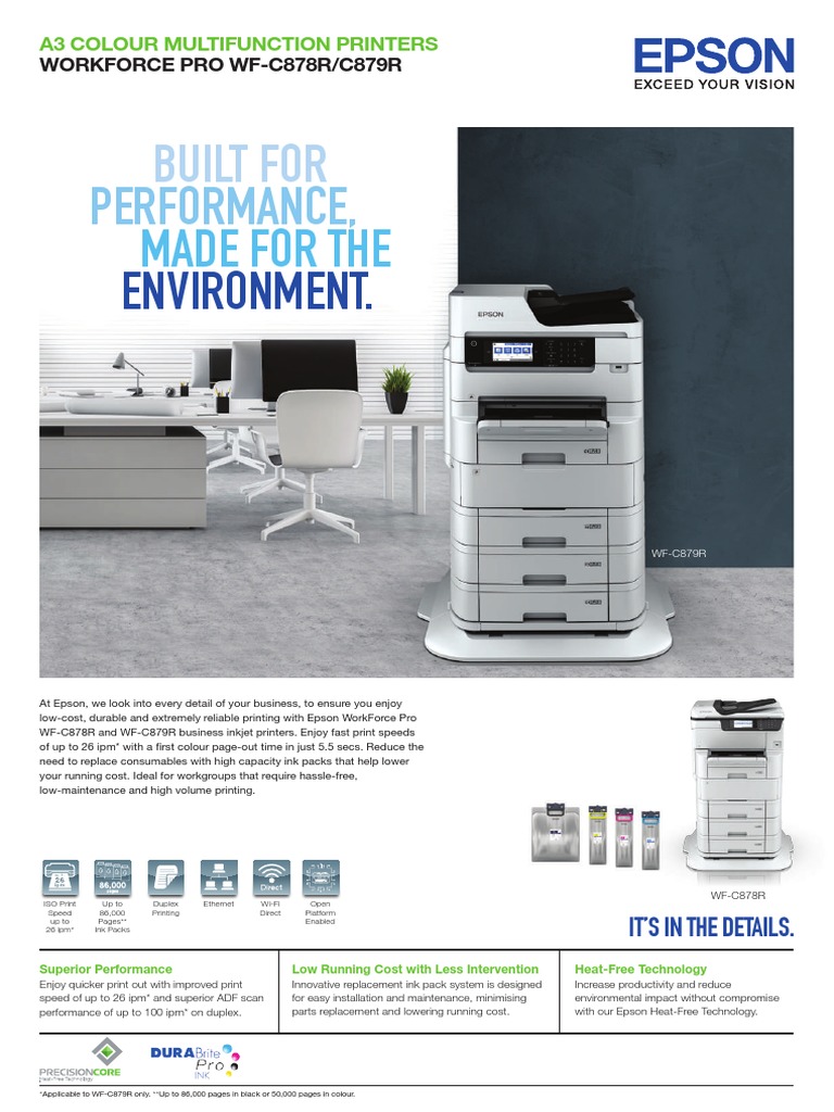 Epson WorkForce Pro WF-C878-879R | PDF | Image Scanner | Printer ...