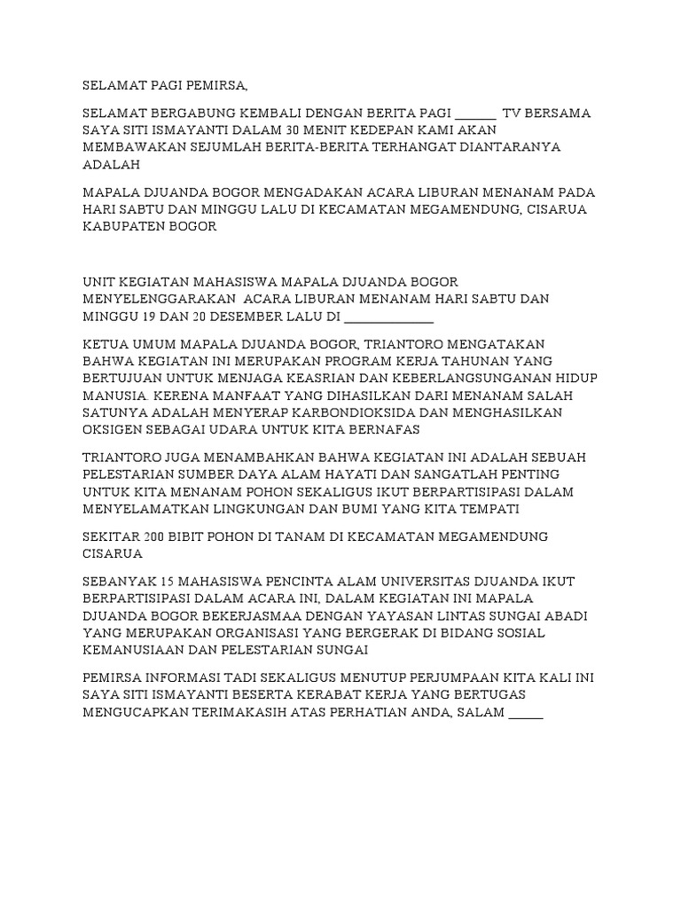 Naskah News Anchor | PDF