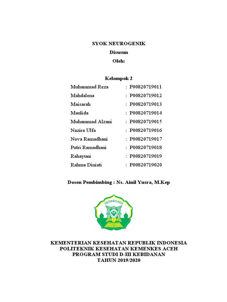 Syok Neurogenik 1 | PDF