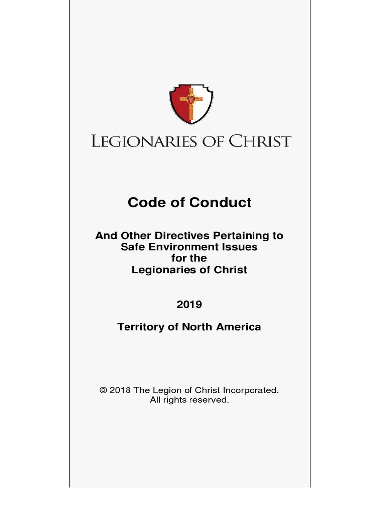 LOC Code of Conduct 2019 | PDF | Catholic Church Sexual Abuse Cases ...