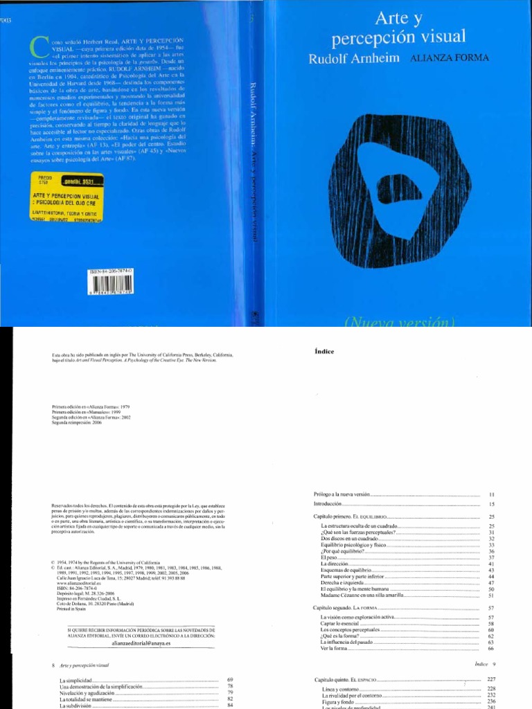 Arnheim Rudolf Arte y Percepción Visual | PDF | Verdad | Comprensión