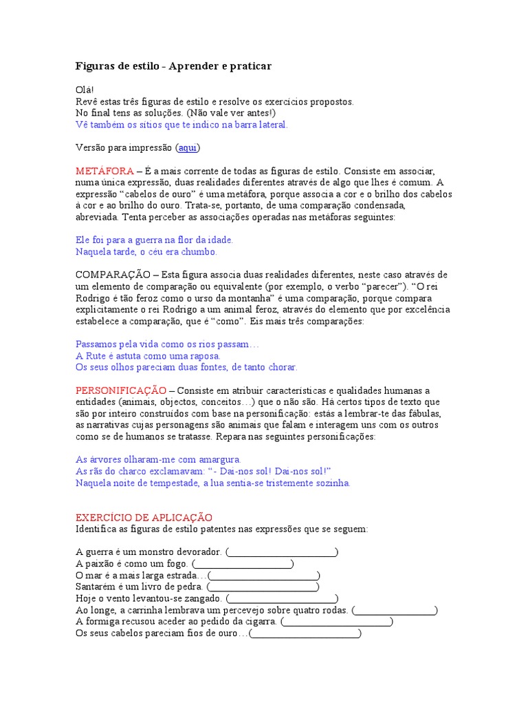 Figuras de Estilo | PDF | Metáfora