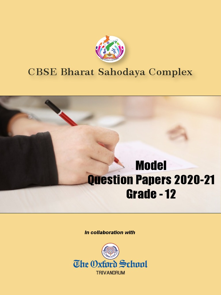 Grade 12 Model Question Paper 2020-21 | PDF