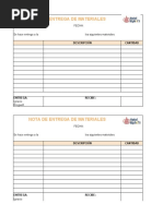 Formato Vale de Entrada de Mercancia de Almacen | PDF