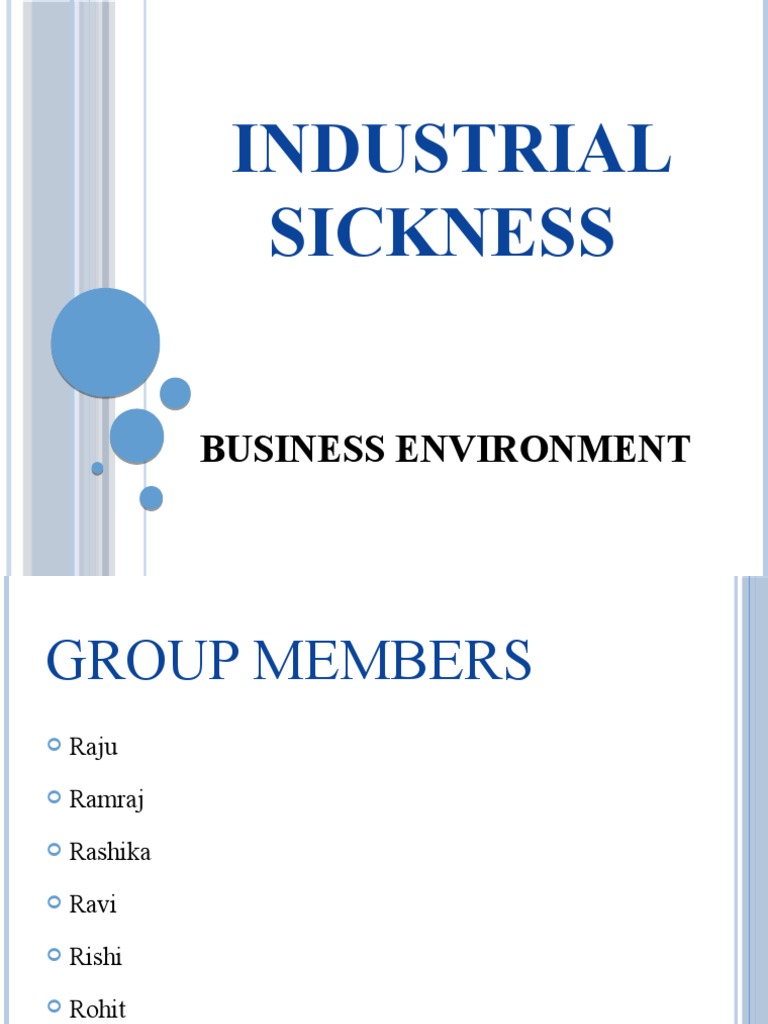 An Analysis of Industrial Sickness: Causes, Impacts, Preventive ...