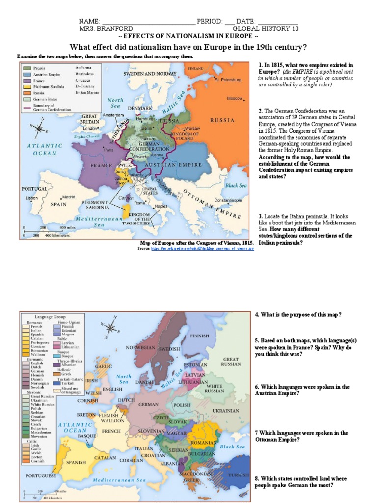 Nationalism's Impact on 19th Century Europe | PDF | First French Empire ...