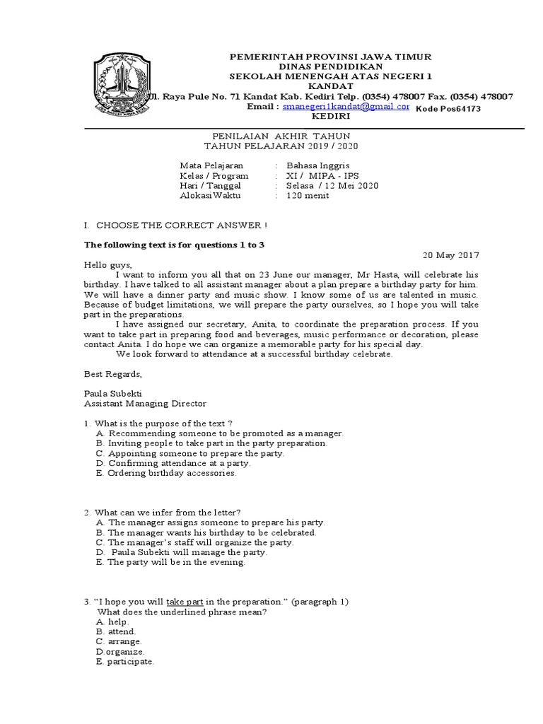 Bhs. Inggris Wajib Xi | PDF | Lightning | Drought