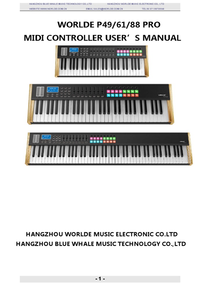 WORLDE P49/61/88 PRO Midi Controller User'S Manual | Download Free PDF | Computer Engineering ...