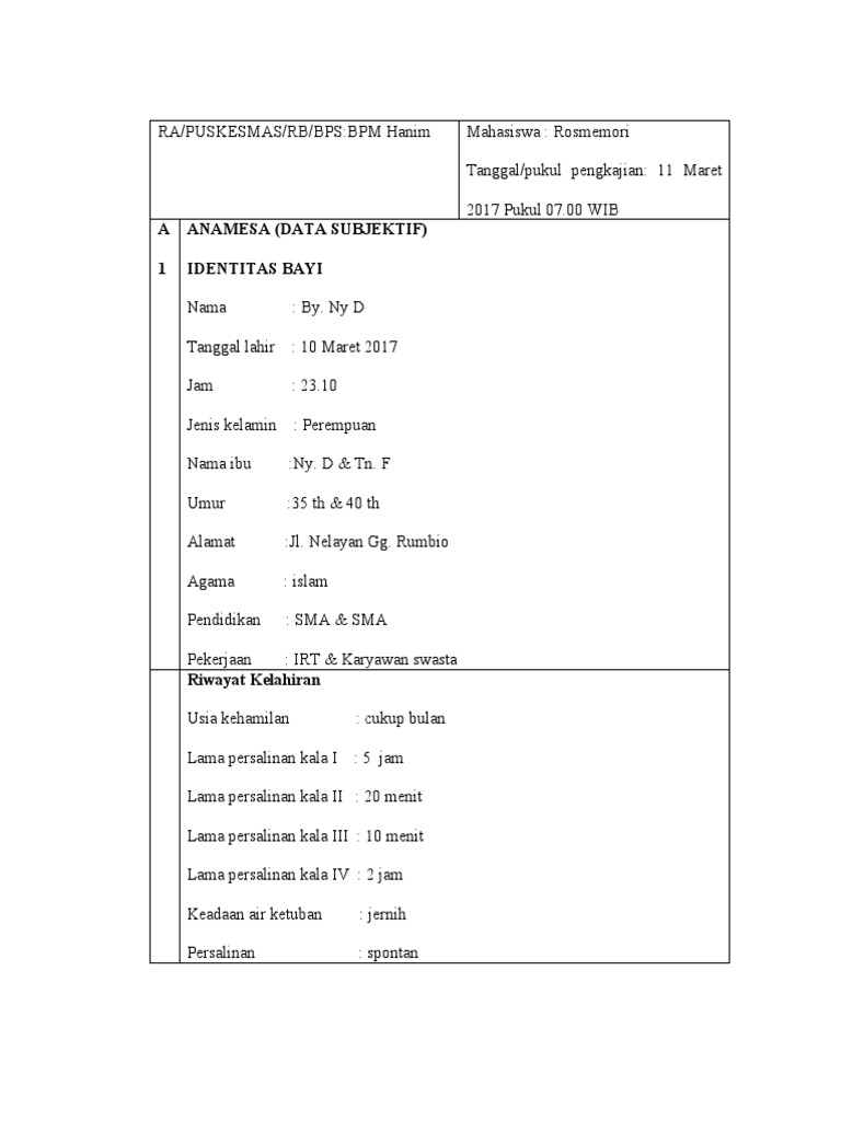 Pendokumentasi Soap BBL | PDF