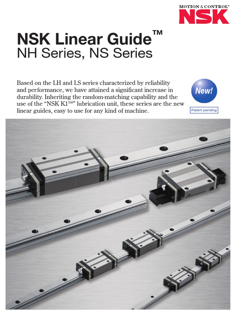 NH Series, NS Series: NSK Linear Guide | PDF | Bearing (Mechanical ...