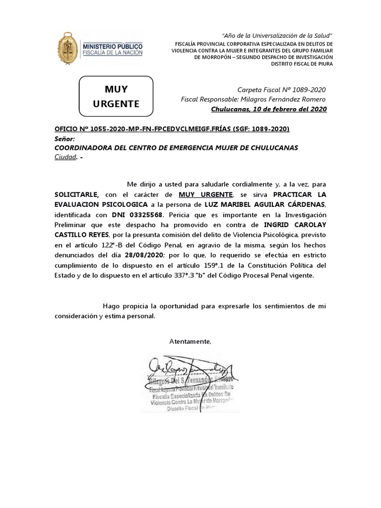 Oficio Cem 1089 | PDF