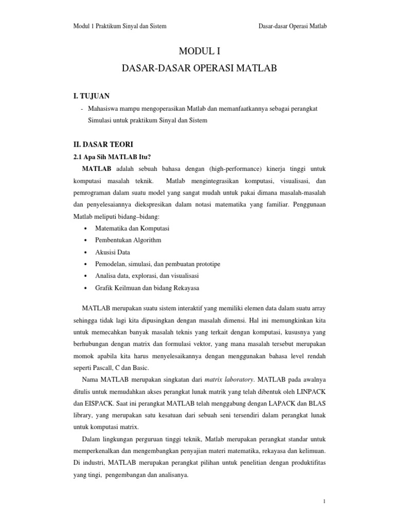 Modul Matlab 2 | PDF