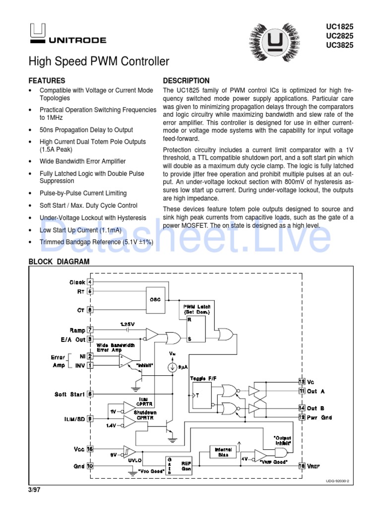 UC3825N | PDF | Amplifier | Capacitor