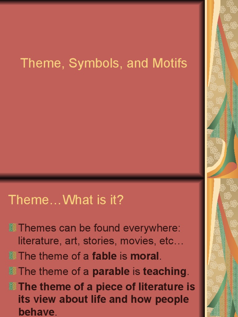 Themes and Symbols in Literature | PDF | Symbols | Idea