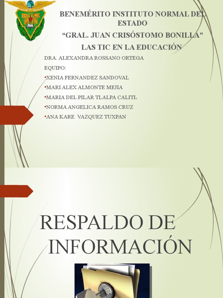 Respaldos de Informacion | PDF | Apoyo | Archivo de computadora