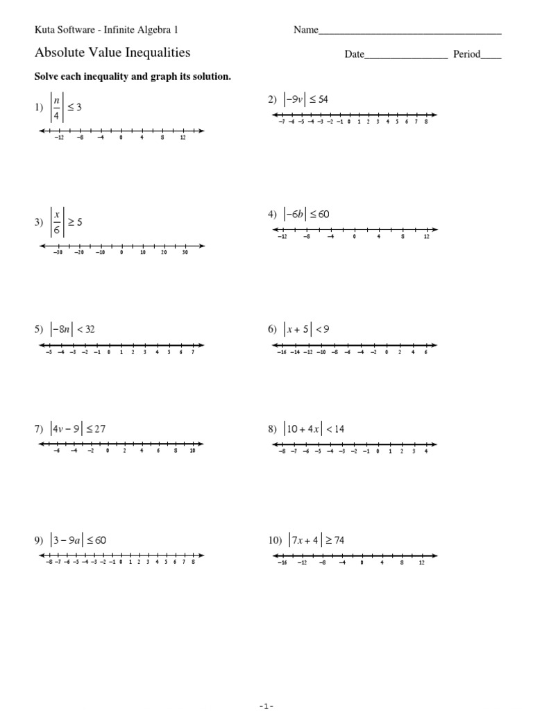 Absolute Value Inequalities | PDF | Teaching Mathematics | Mathematical ...