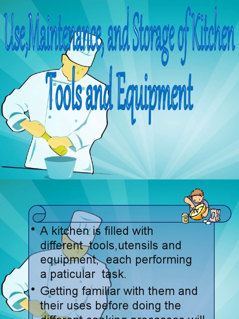Maintenance of Kitchen Tools and Equipment | PDF | Kitchen Utensil | Foods
