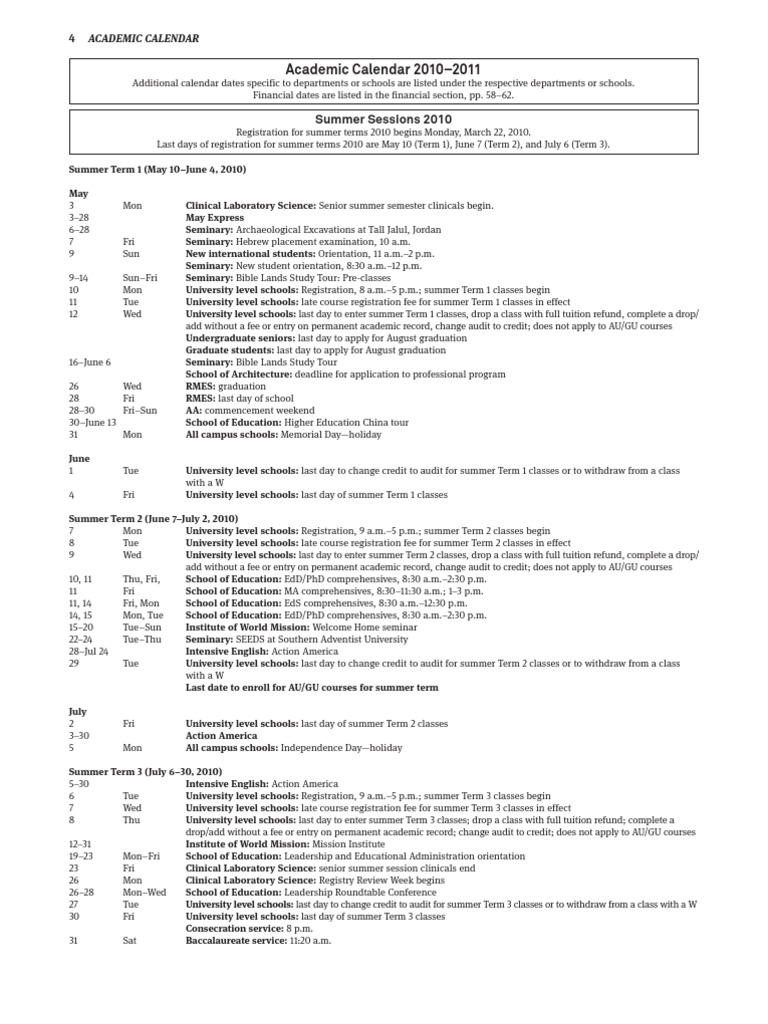 Academic Calendar Insights: A Comprehensive Overview of Key Dates for ...