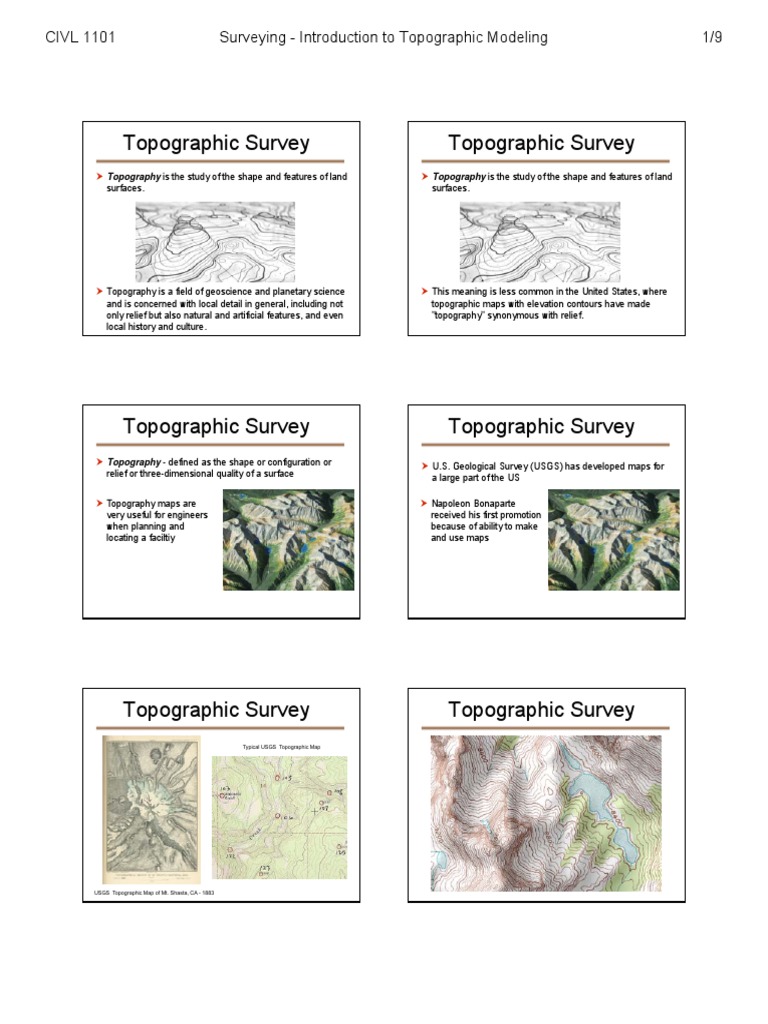 Topographic Survey Topographic Survey: CIVL 1101 Surveying ...