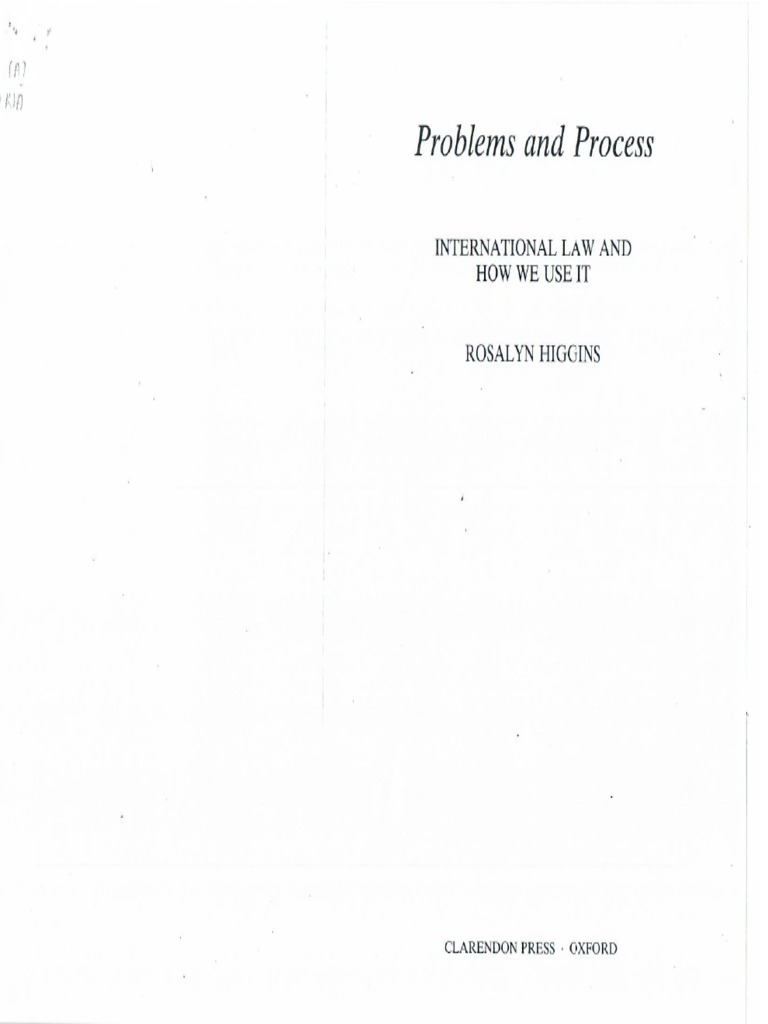 3 Problems and Process - Rosalyn Higgins | PDF