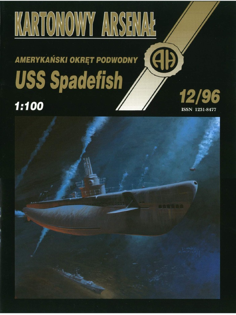 Halinski Kartonowy Arsenal 1996-12 - Submarine Ss 411 Uss Spadefish | PDF
