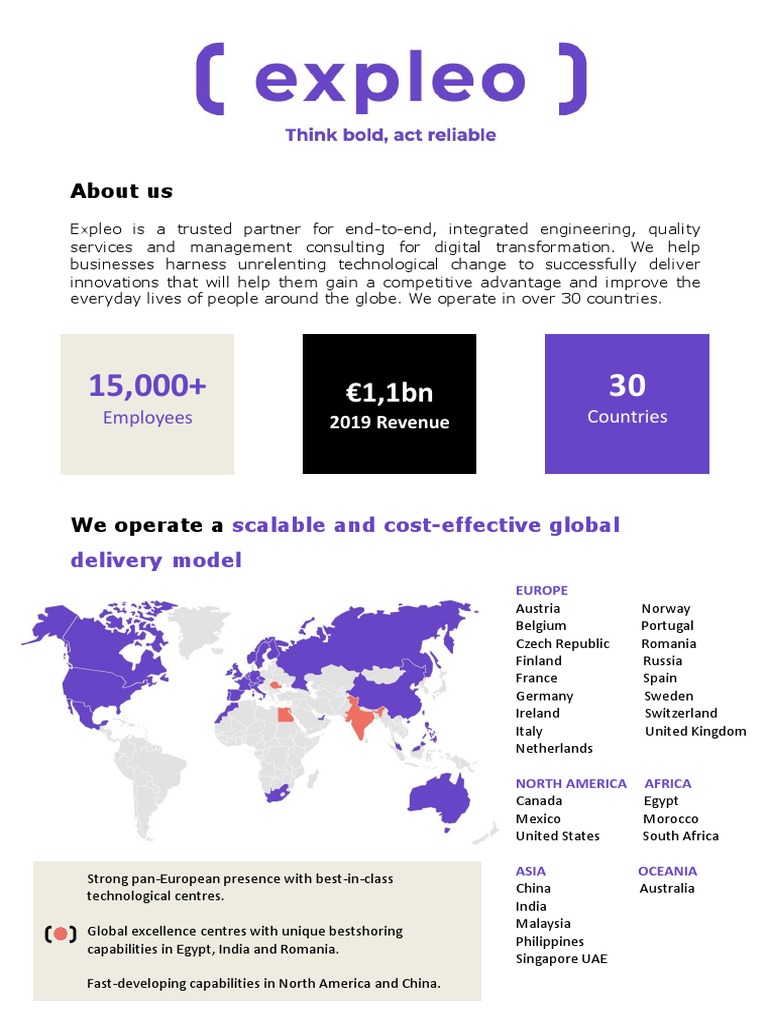 Expleo: Global Engineering & Consulting | PDF | Switzerland | Economies
