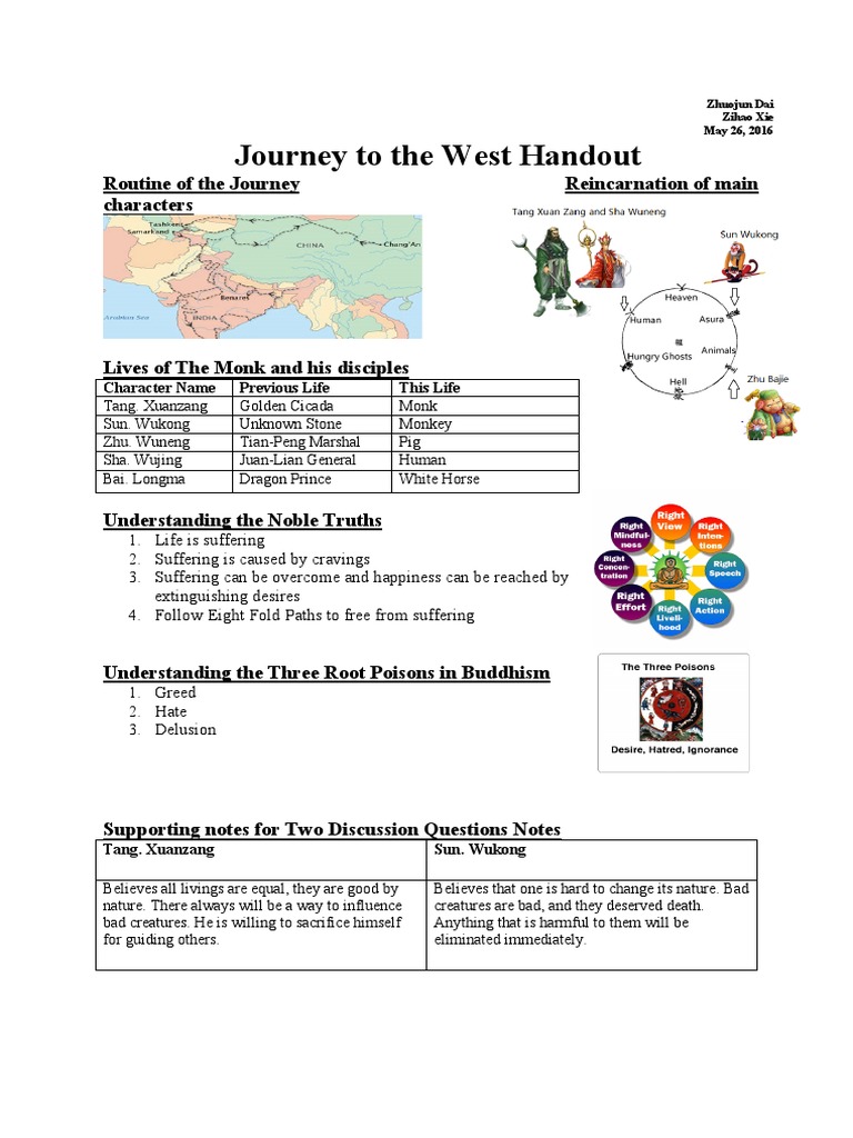 Journey To The West Handout | PDF