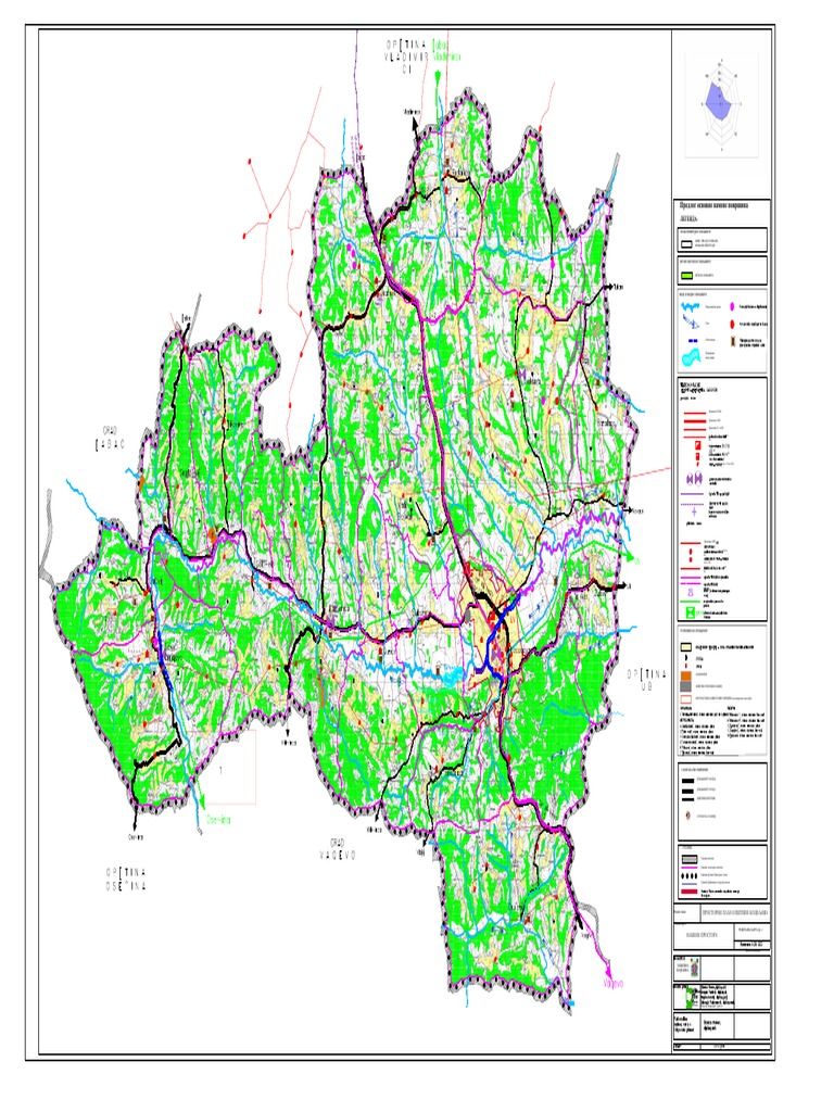 Prostorni Plan Opstine Koceljeva - REFERALNA KARTA 1-NAMENA PROSTORA | PDF