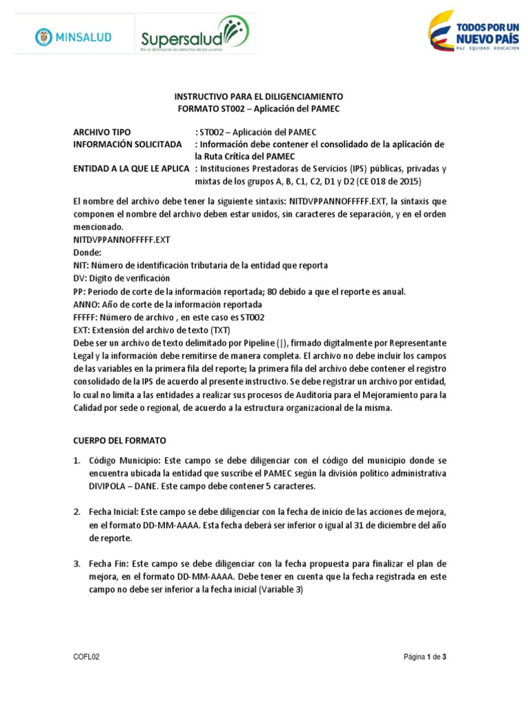 Instructivo ST002 | PDF | Informática | Informática y tecnología de la ...