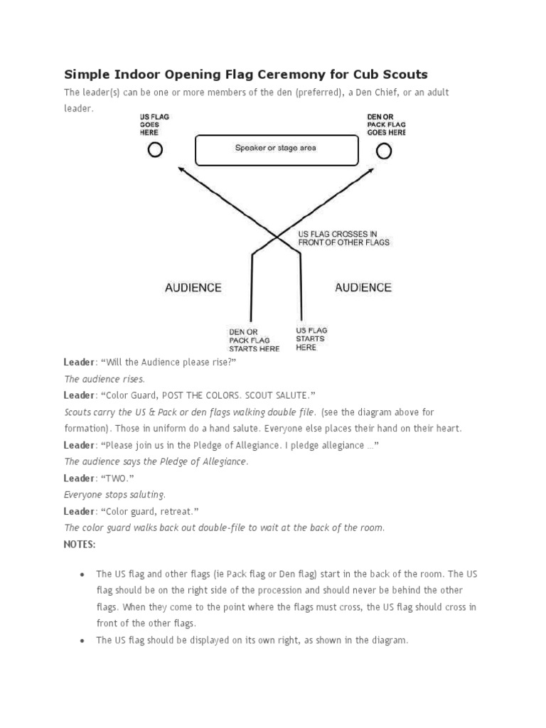 Cub Scout Flag Ceremonies | PDF | Youth Organizations | Symbols