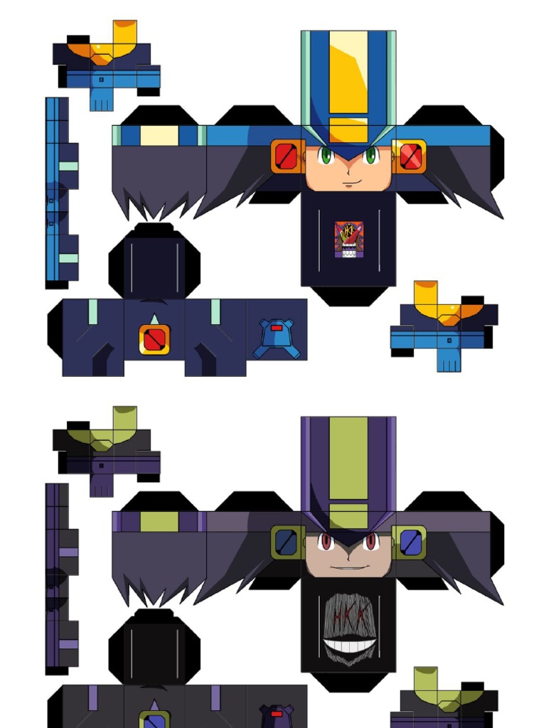 Megaman Exe Paper Craft Models Paper Craft | PDF