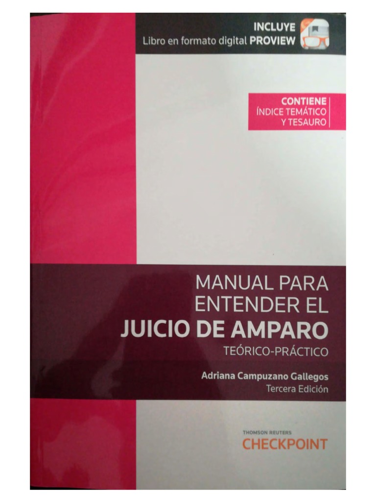 Manual para Entender El Juicio de Amparo-Adriana Campuzano Gallegos PDF | PDF