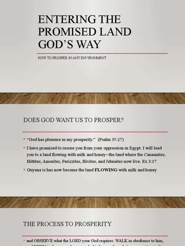 Entering The Promised Land | PDF | Faith | Religious Belief And Doctrine