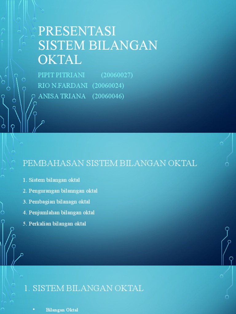 Sistem Bilangan Oktal dan Operasinya | PDF | Metode & Bahan Ajar | Komputer