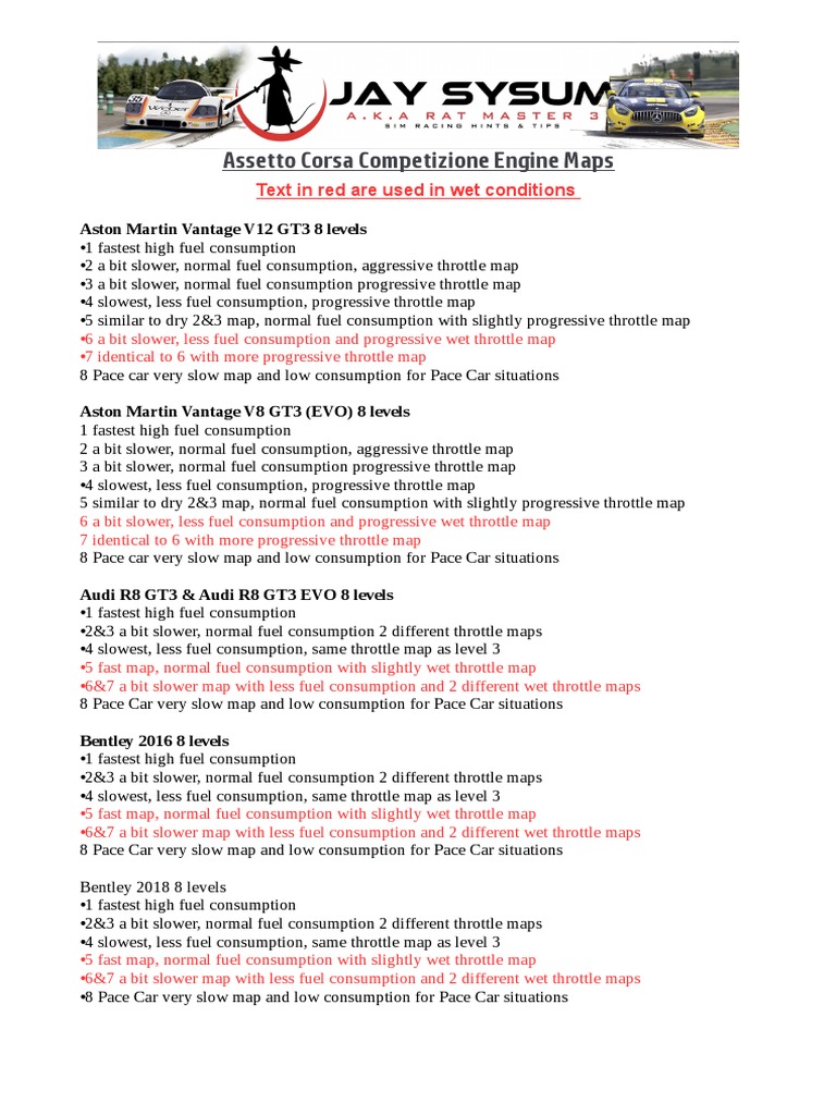 ACC Engine Maps 3 Pages | Download Free PDF | Luxury Motor Vehicle ...